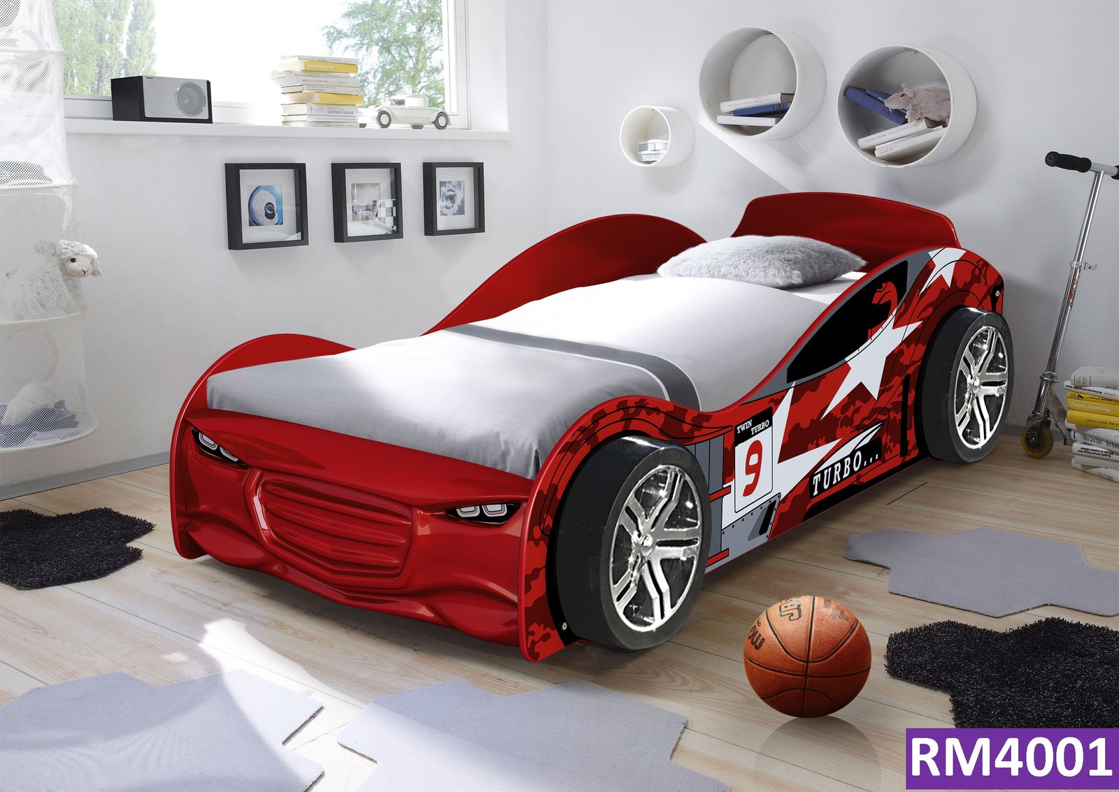 Twin Turbo Car Racer Bed- 4001 – Home & Love Beds and Sofas